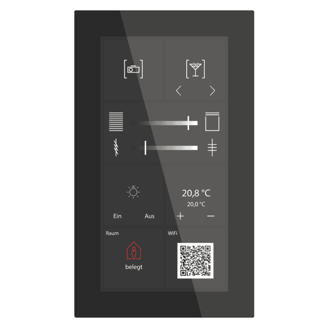 KNX Glas Touch Smart Plus 6 Zoll, KNX Data Secure, Schwarz MDT BE ...